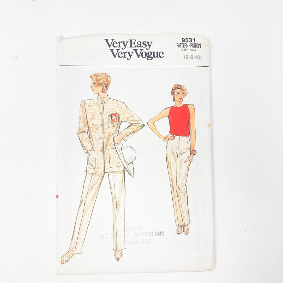 1986 Outfit (6-10) by Very Easy Very Vogue 9531 Sewing Pattern – Hello ...