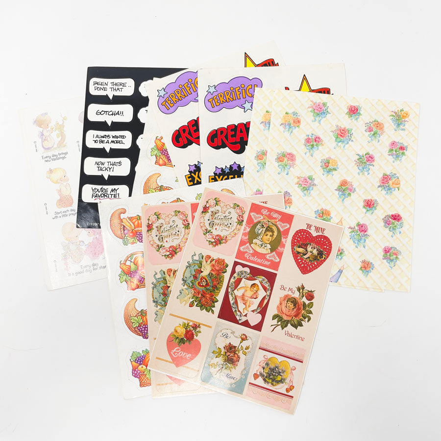 Bundle of Asst. Vintage Sticker Sheets – Hello Art Hatchery