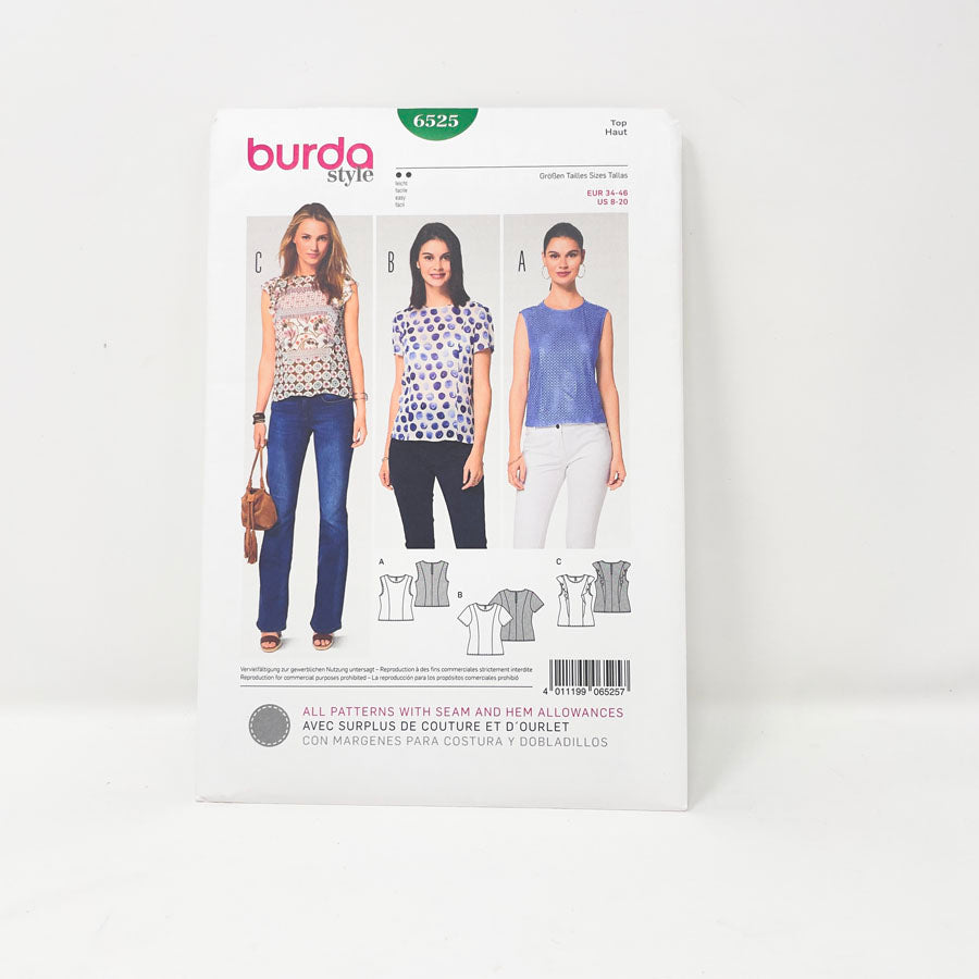 2017 Burda 6525 Sewing Pattern - Top - Sizes 8-20 – Hello Art Hatchery