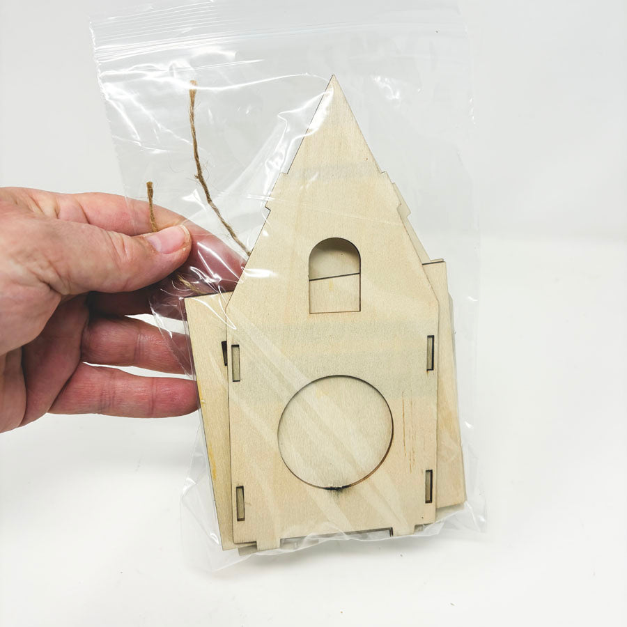 Unfinished Wood Hanging House Kit – Hello Art Hatchery