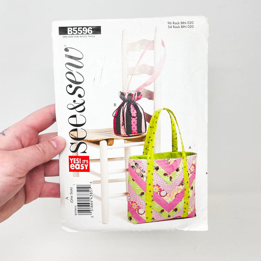 See&Sew B5596 Sewing Pattern - Easy Bags – Hello Art Hatchery
